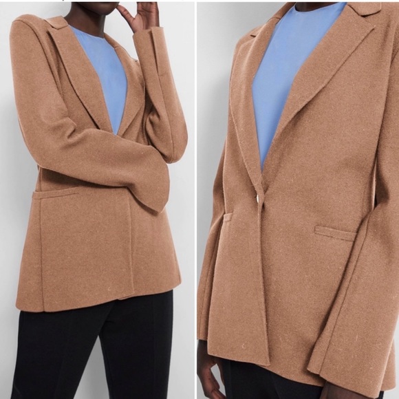 Theory | Jackets & Coats | Theory Etiennette Knit Empire Wool Blazer ...